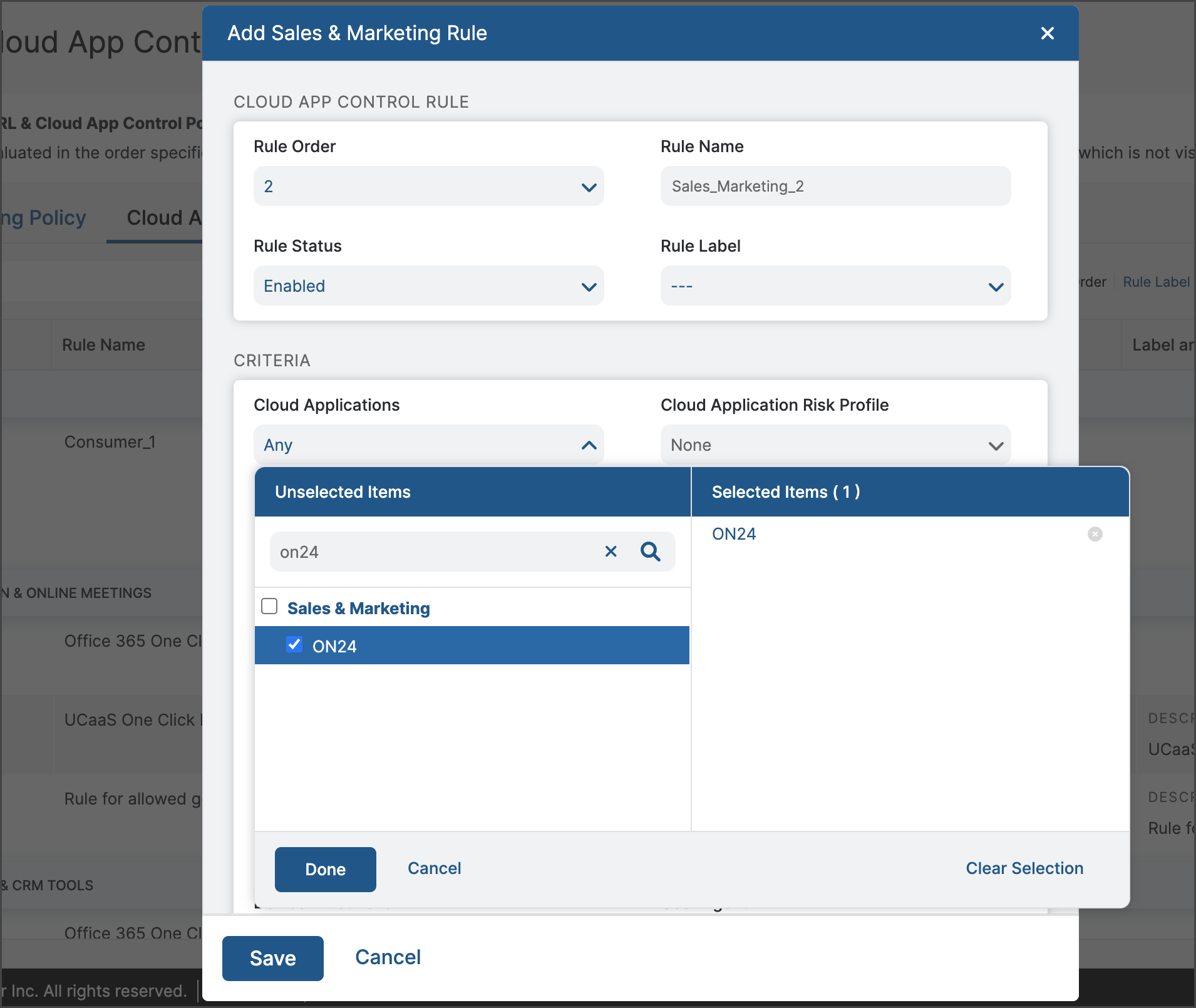 ON24 | Enabling Zscaler Cloud Application – ON24