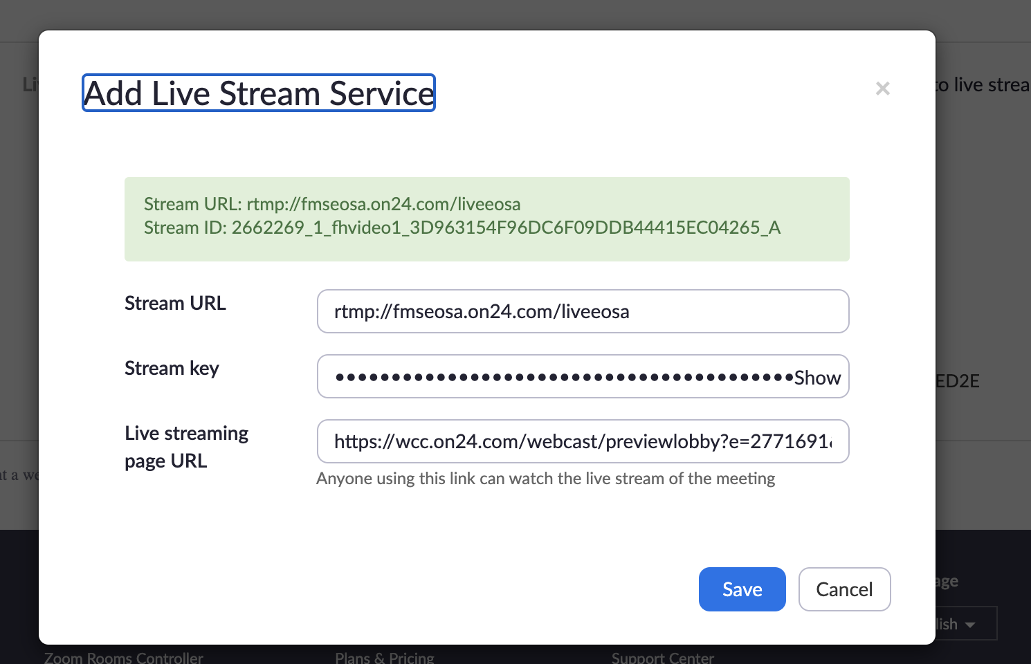 Streaming a Zoom Meeting into a Live Webcast using Broadcast Video – ON24