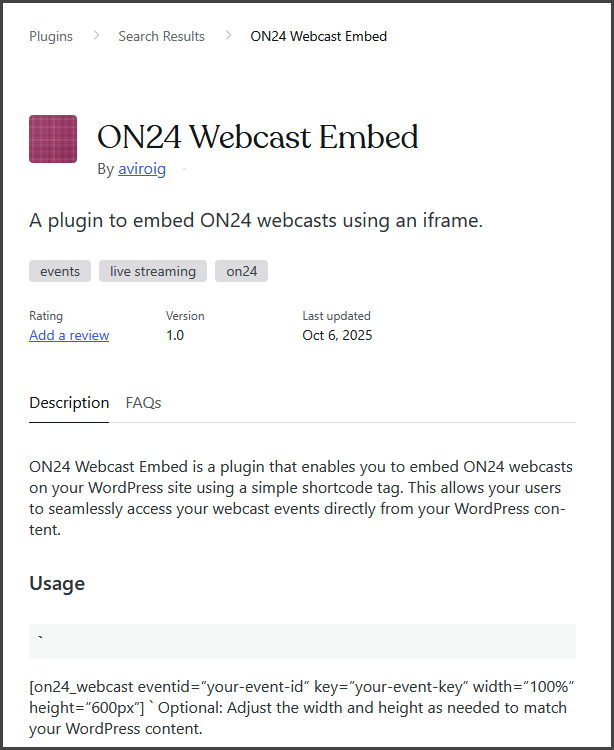 Embedding an Event in a 3rd Party Webpage – ON24